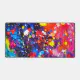 Colorful Canvas Paint Splatter Desk Mat | Zazzle