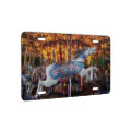 Colorful Carousel Horse and Merry Go Round License Plate | Zazzle