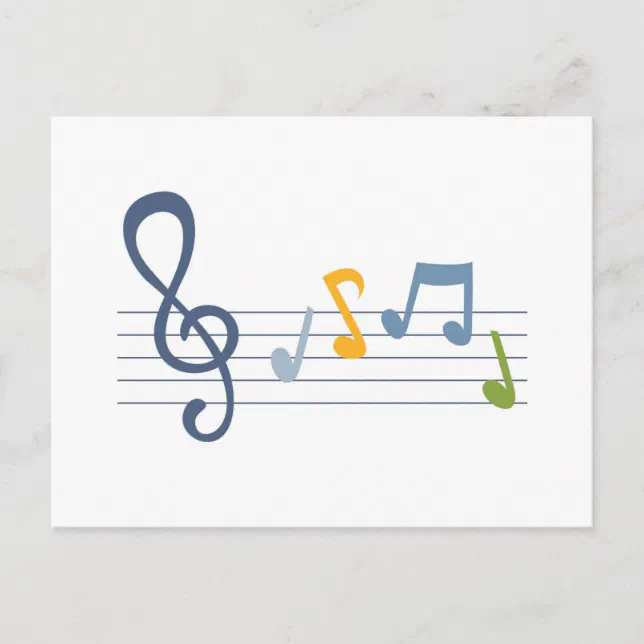 Colorful cartoon music notes | Zazzle