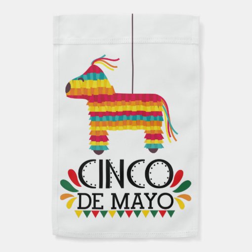 Colorful Cartoon Pinata Cinco de Mayo Garden Flag | Zazzle