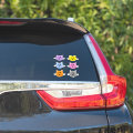 Colorful Cat Head Faces Cute Cartoon Set of 6 Sticker | Zazzle