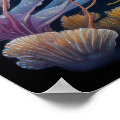 Colorful Chalk Drawing Jellyfish Poster | Zazzle
