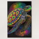 Colorful Chalk Drawing Sea Turtle Jigsaw Puzzle | Zazzle