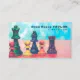 Colorful Chess Pieces, Chess Club Business Card | Zazzle