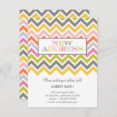 Colorful Chevron Moving Announcement | Zazzle