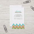 Colorful Chevron Stripes Business Card | Zazzle