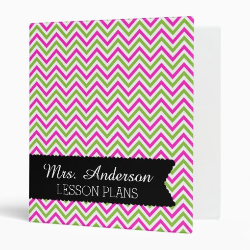 Colorful Chevron Teacher Lesson Plan Binder | Zazzle