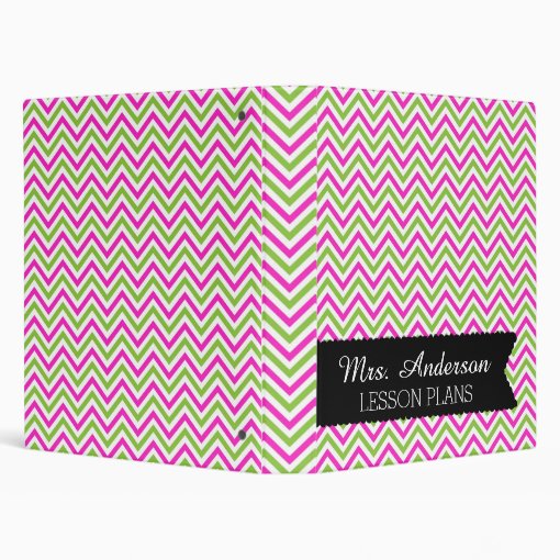 Colorful Chevron Teacher Lesson Plan Binder | Zazzle