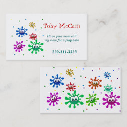Colorful children calling card | Zazzle