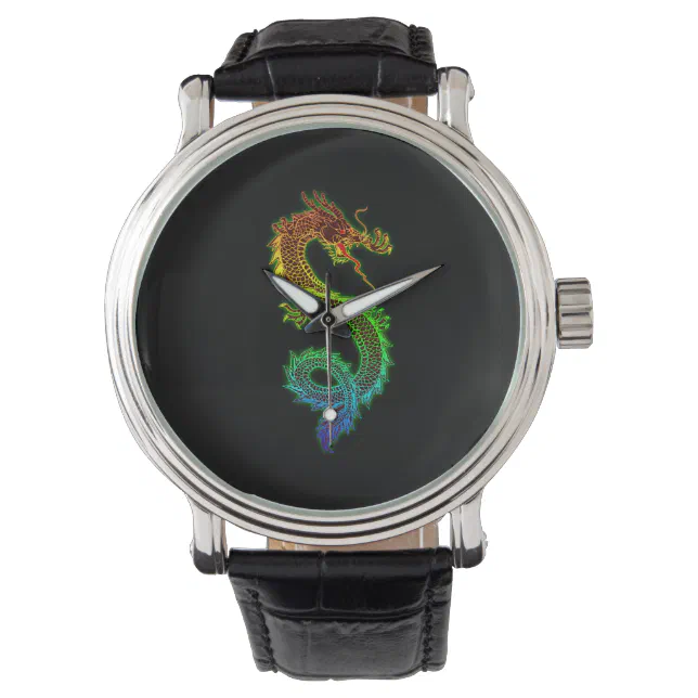 Colorful Chinese Dragon Watch | Zazzle