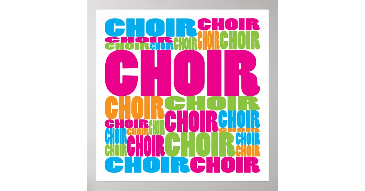 Colorful Choir Poster | Zazzle