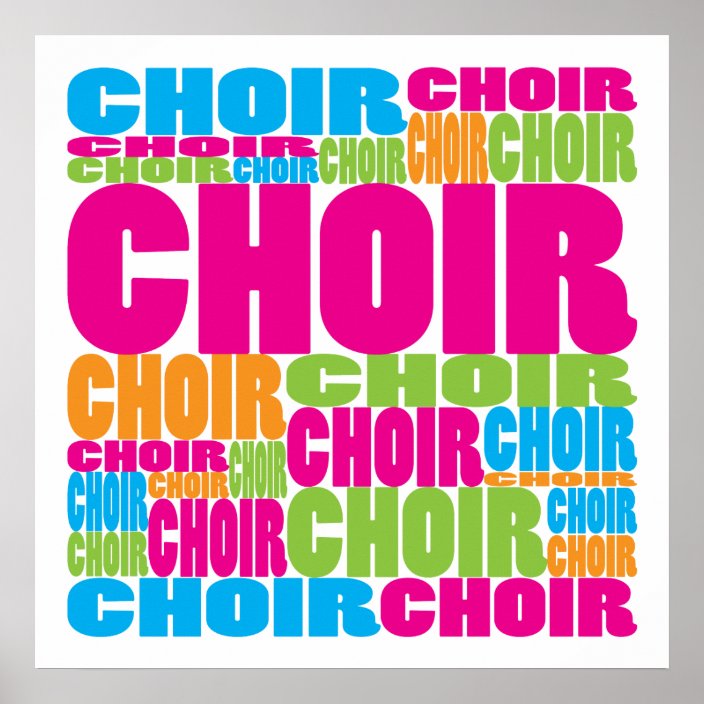 Colorful Choir Poster | Zazzle.com
