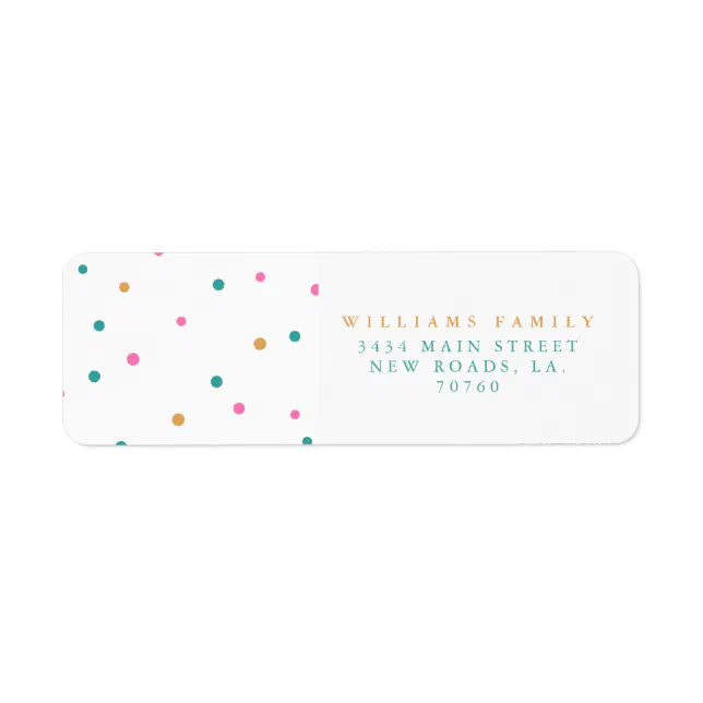 Colorful Christmas Dots Labels | Zazzle