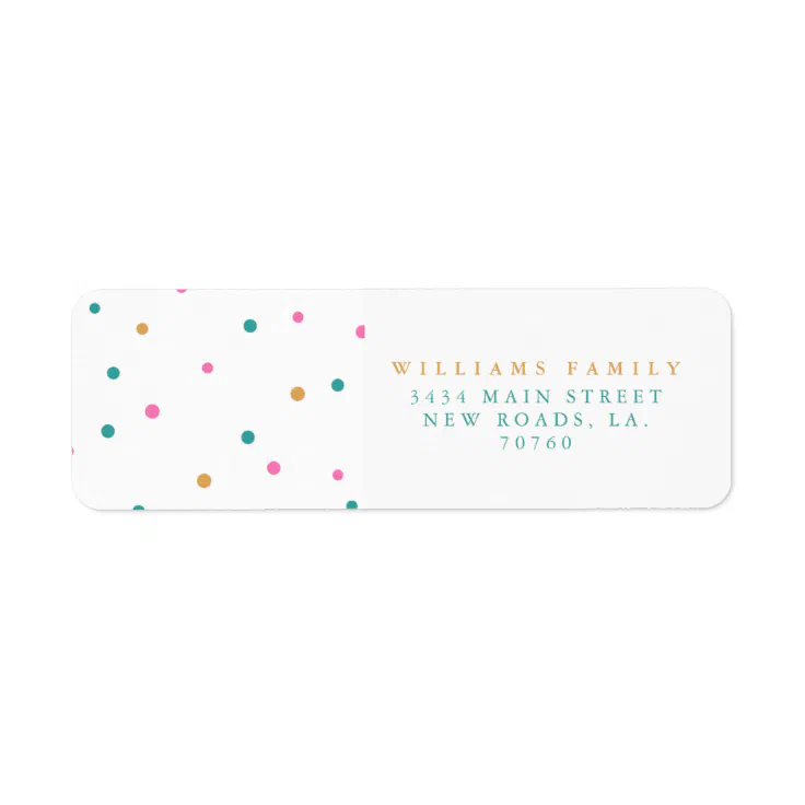 Colorful Christmas Dots Labels | Zazzle