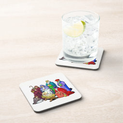 Colorful Christmas Nativity Scene Coaster | Zazzle