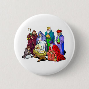 Christmas Nativity Buttons & Pins - No Minimum Quantity | Zazzle