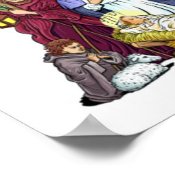 Colorful Christmas Nativity Scene Poster | Zazzle