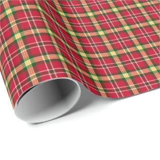 Plaid Christmas Wrapping Paper | Zazzle