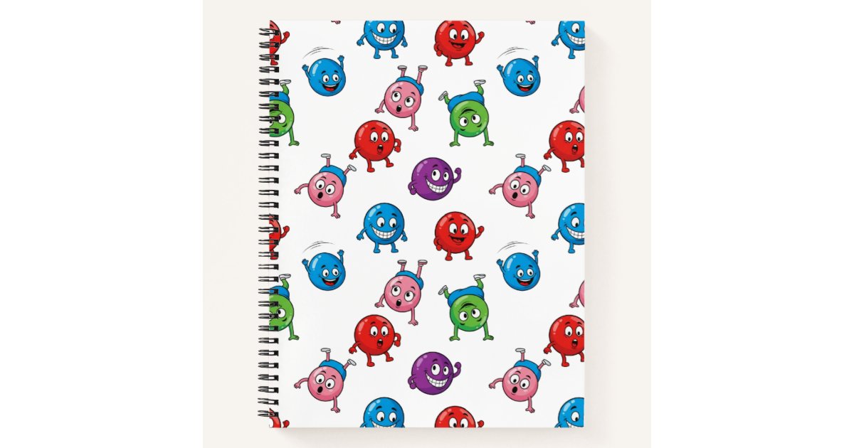 Colorful Circle Characters Notebook | Zazzle