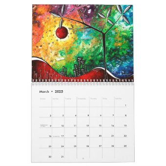 Colorful Circle of Life Tree Art 2024 Calendar | Zazzle