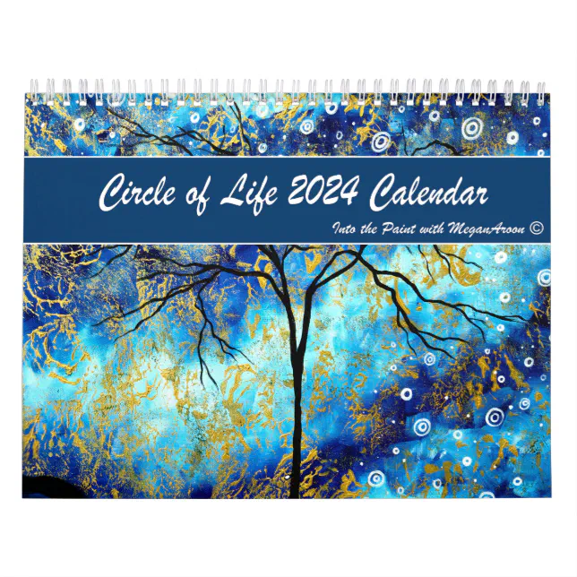 Colorful Circle of Life Tree Art 2024 Calendar | Zazzle