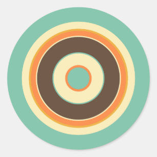Concentric Circles Stickers | Zazzle