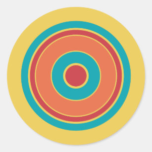Concentric Circles Stickers | Zazzle