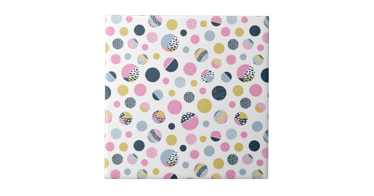 Colorful Circles Ceramic Tile | Zazzle