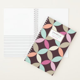 Colorful Circles Geometric Pattern Notebook | Zazzle