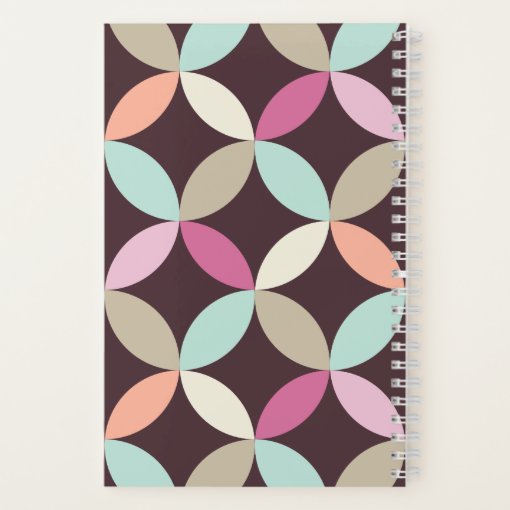 Colorful Circles Geometric Pattern Notebook | Zazzle