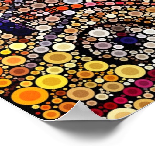 Colorful Circles Mosaic Southwestern Cross Design Poster | Zazzle