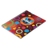 Colorful Circles Spots Rings Personalized ORANGE Notebook | Zazzle