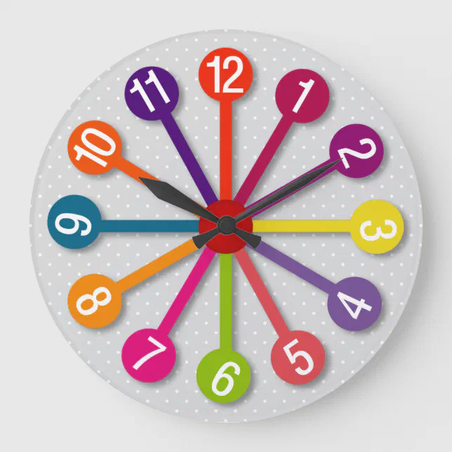 Colorful Circles Wall Clock | Zazzle