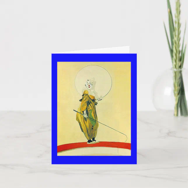 COLORFUL CLOWN CARD w/ CLOWN'S PRAYER! | Zazzle