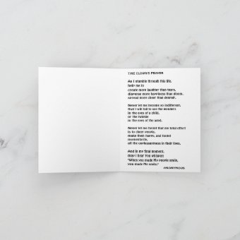 COLORFUL CLOWN CARD w/ CLOWN'S PRAYER! | Zazzle