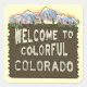 Colorful Colorado welcome sign mountains stickers | Zazzle