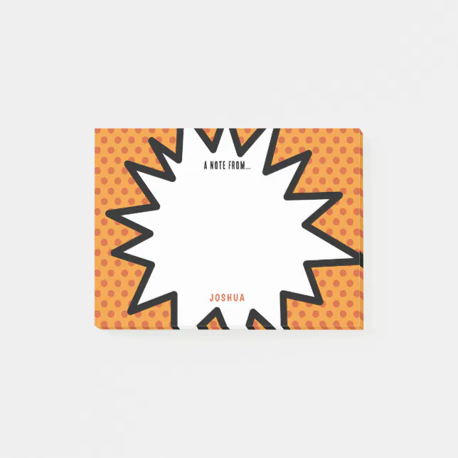 Colorful Comic Book Personalized Name Pop Art Post-it Notes | Zazzle