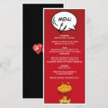 Colorful Comic Book Pop Art Wedding Menu | Zazzle