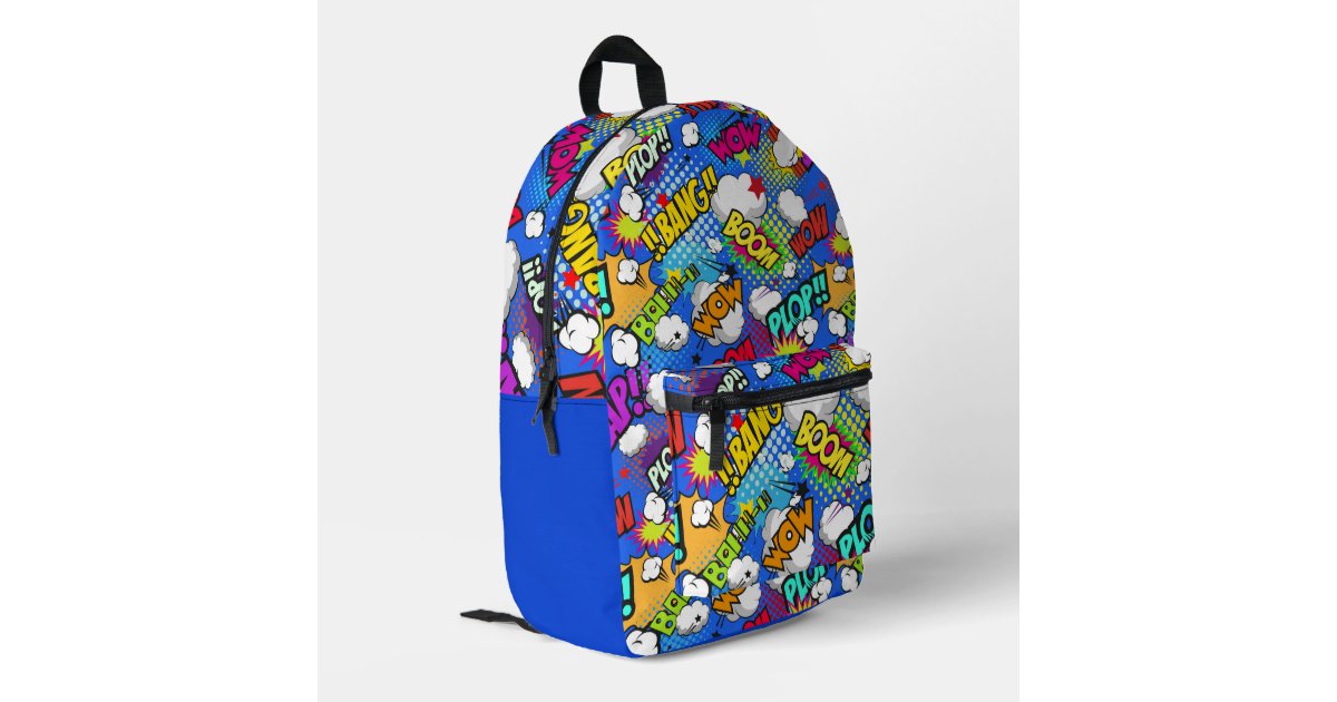 Colorful Comic Bubbles Printed Backpack | Zazzle