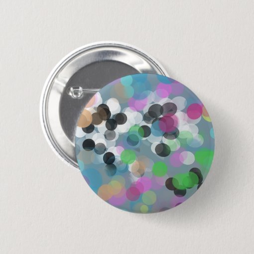 Colorful Confetti Bokeh Dots Button | Zazzle