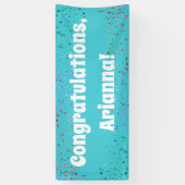 Colorful Confetti Bright Turquoise Congratulations Banner | Zazzle
