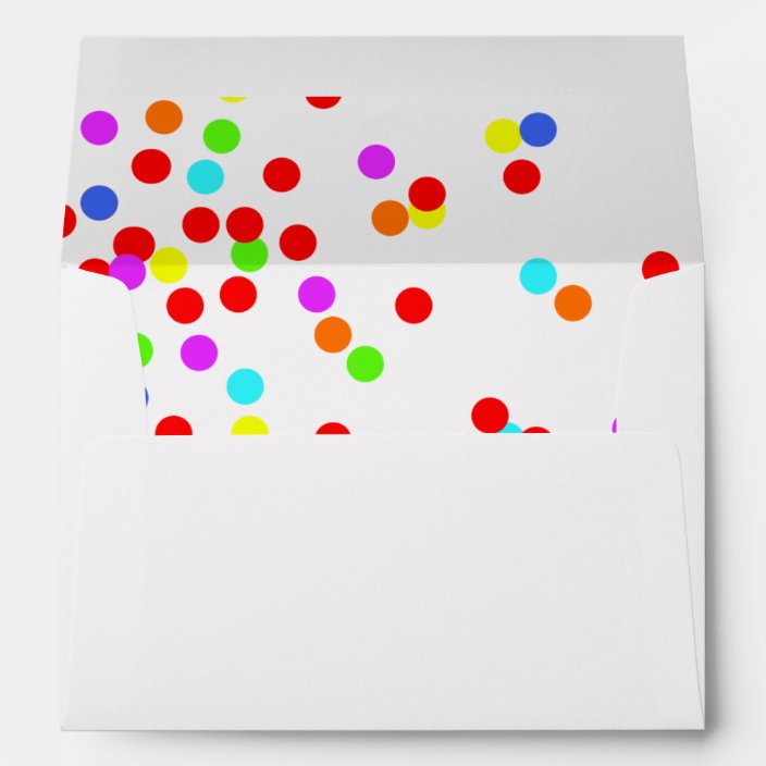 Colorful Confetti Children’s Birthday Party Envelope | Zazzle.com