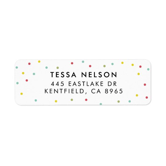 Colorful Confetti Dots Pattern Label | Zazzle.com