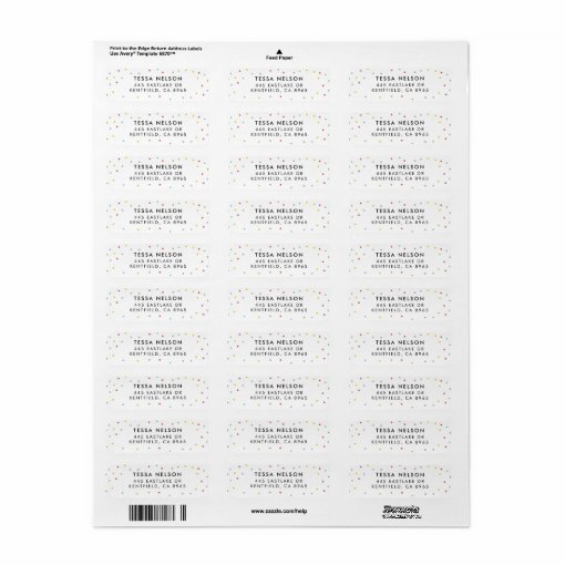 Colorful Confetti Dots Pattern Label | Zazzle