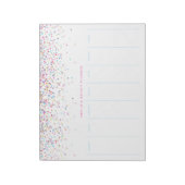 Colorful Confetti Dots Personalized Weekly Planner Notepad | Zazzle