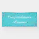 Colorful Confetti Script Congratulations Turquoise Banner | Zazzle