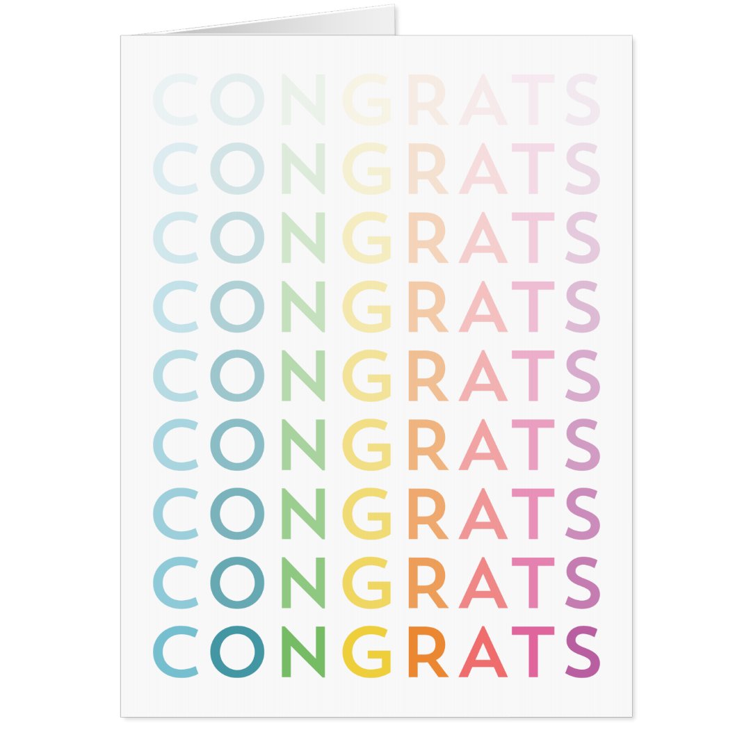 Colorful Congrats Card | Zazzle