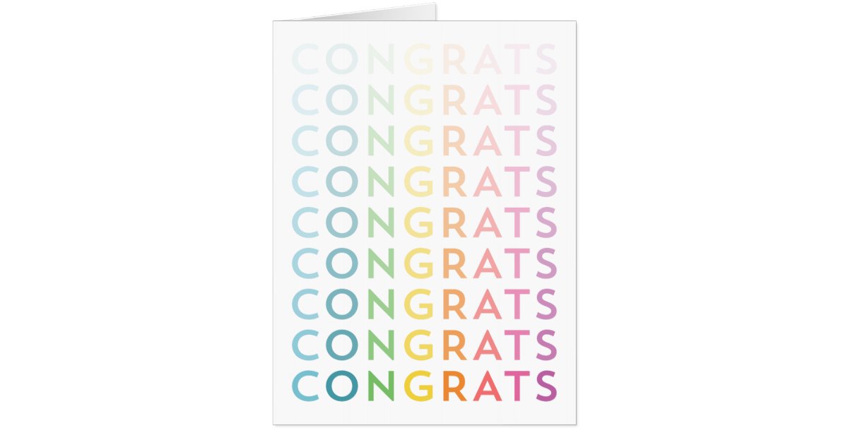 Colorful Congrats Card | Zazzle