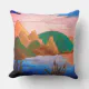 colorful contempory abstract art landscape throw pillow | Zazzle