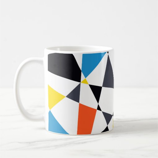 Colorful, cool, trendy, modern geometric shapes coffee mug | Zazzle